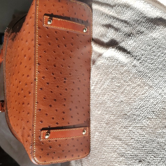Dooney & Bourke | Bags | Dooney And Bourke Ostrich Domed Zip Satchel ...